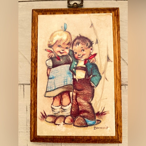 Hummel | Art | Vintage Hummel Wall Art Plaque Little Folk Bonnie 59 ...